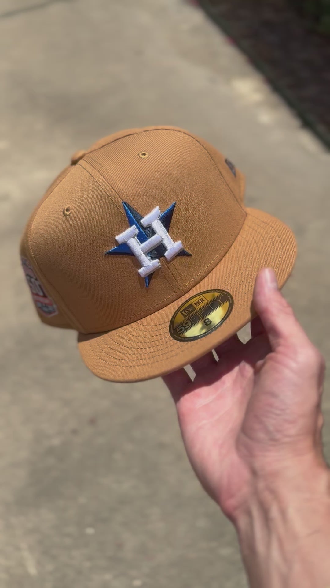 Eight One x New Era Purple Oilers Astrodome Patch 59Fifty